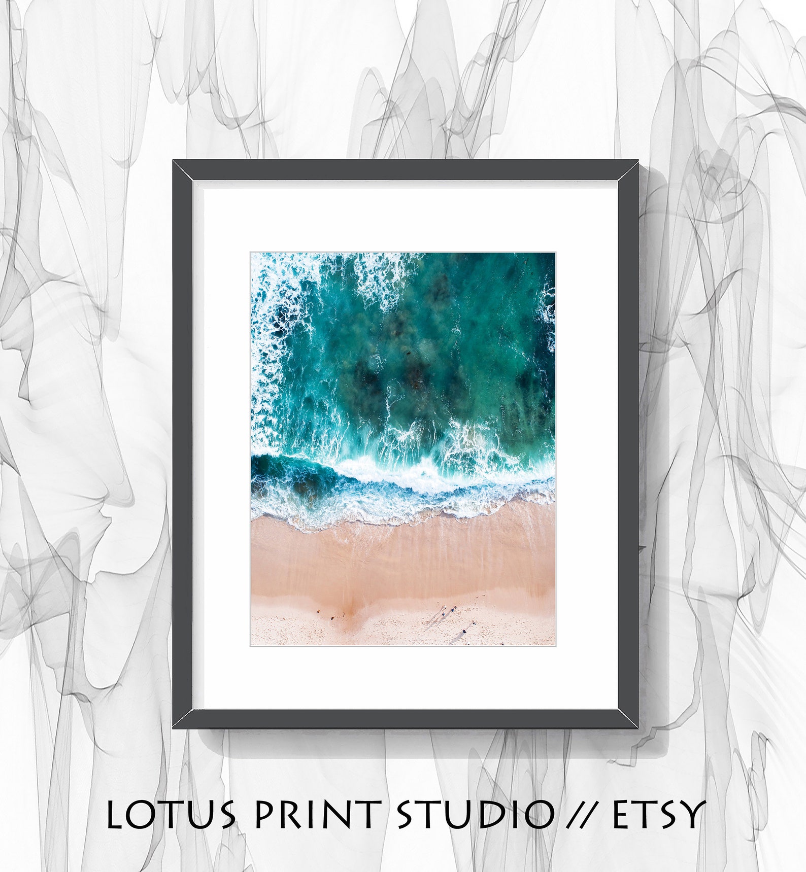 Beach Wall Art Aerial Ocean Print Green Ocean Prints Aerial Etsy