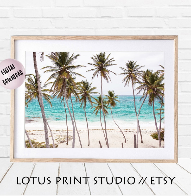 Beach Print Coastal Prints Beach Decor Palm Trees Wall Art Etsy Australia