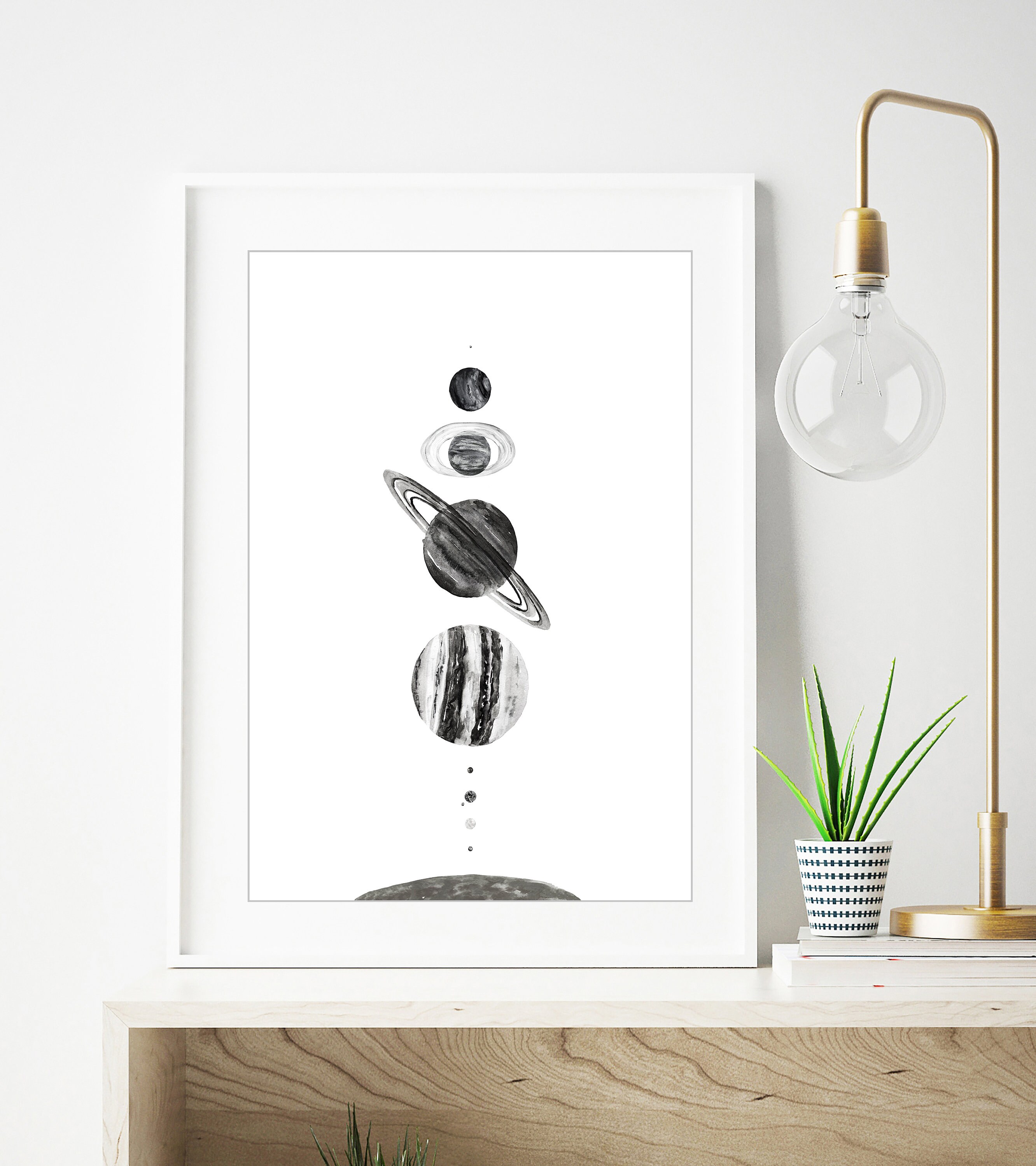 Celestial Print All Planets Wall Art Printable Solar System - Etsy