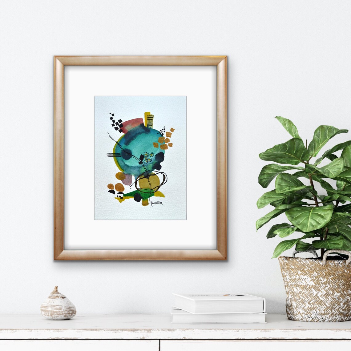 Clown Ant, Original Watercolor Painting, Bright and Multicolour, Modern ...