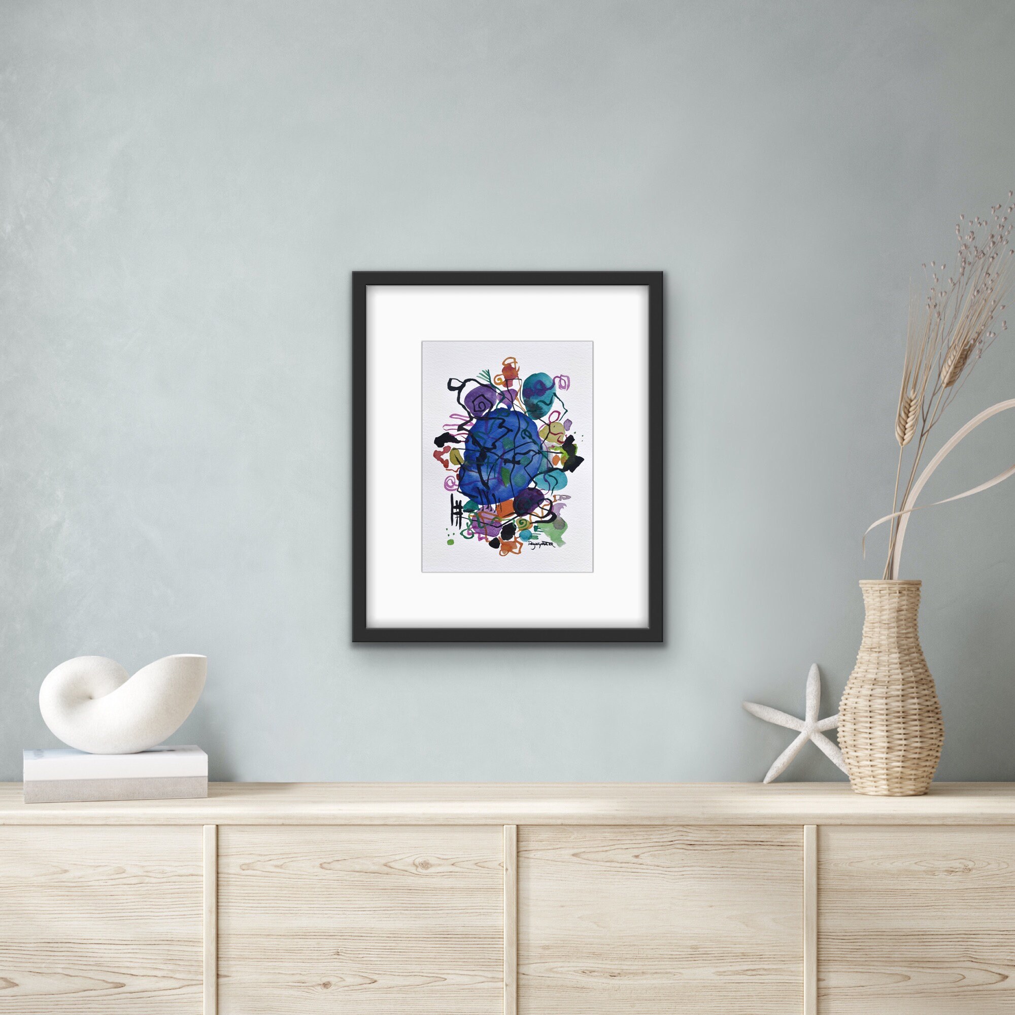 Confusion, Original Watercolor Painting, Bright and Multicolour, Modern ...