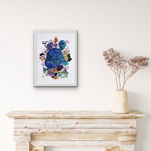 Confusion, Original Watercolor Painting, Bright and Multicolour, Modern ...