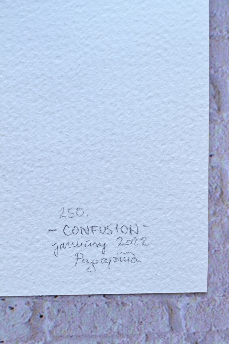 Confusion, Original Watercolor Painting, Bright and Multicolour, Modern ...