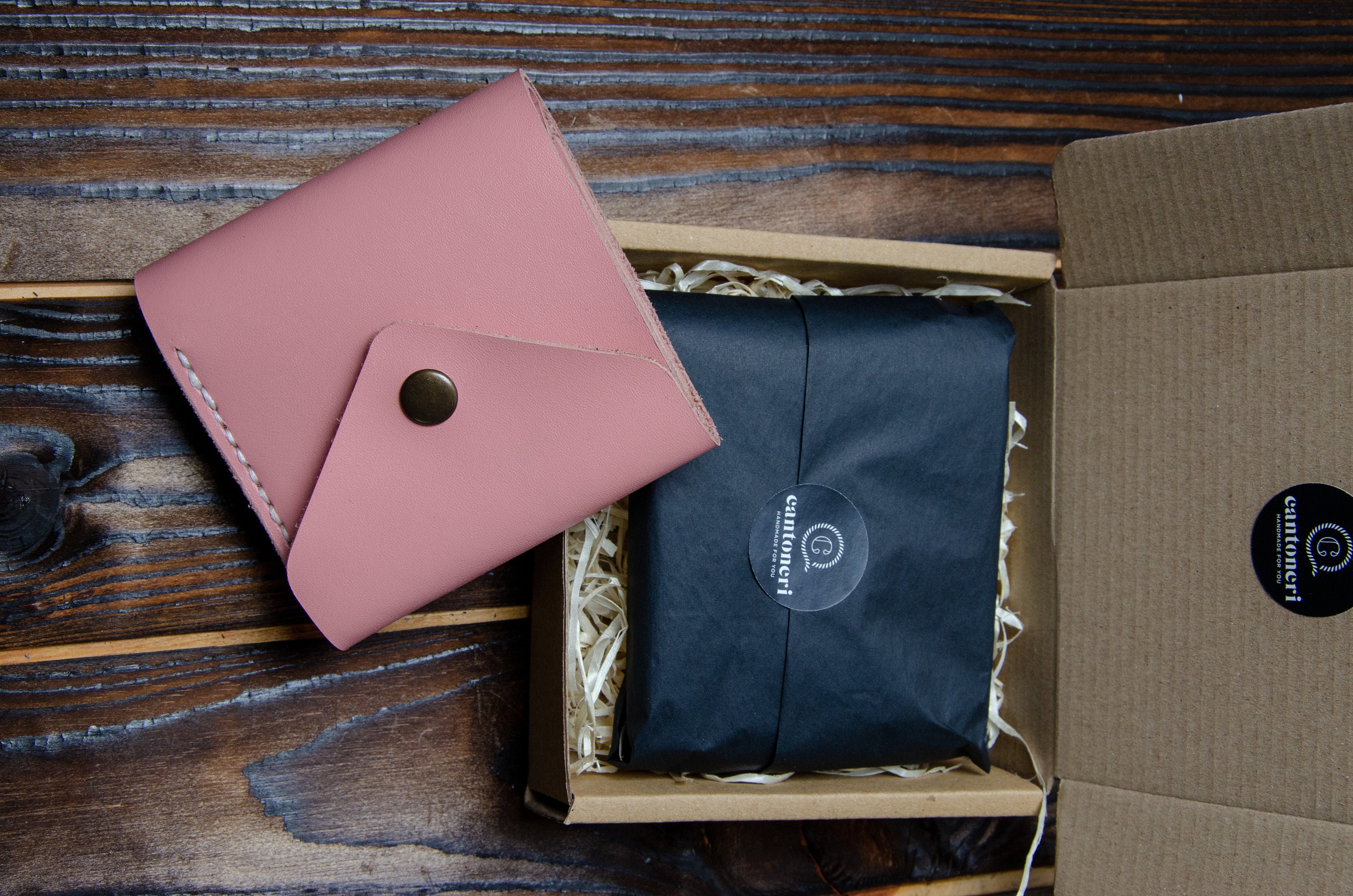 Cash envelope wallet Leather wallet women's Bifold | Etsy