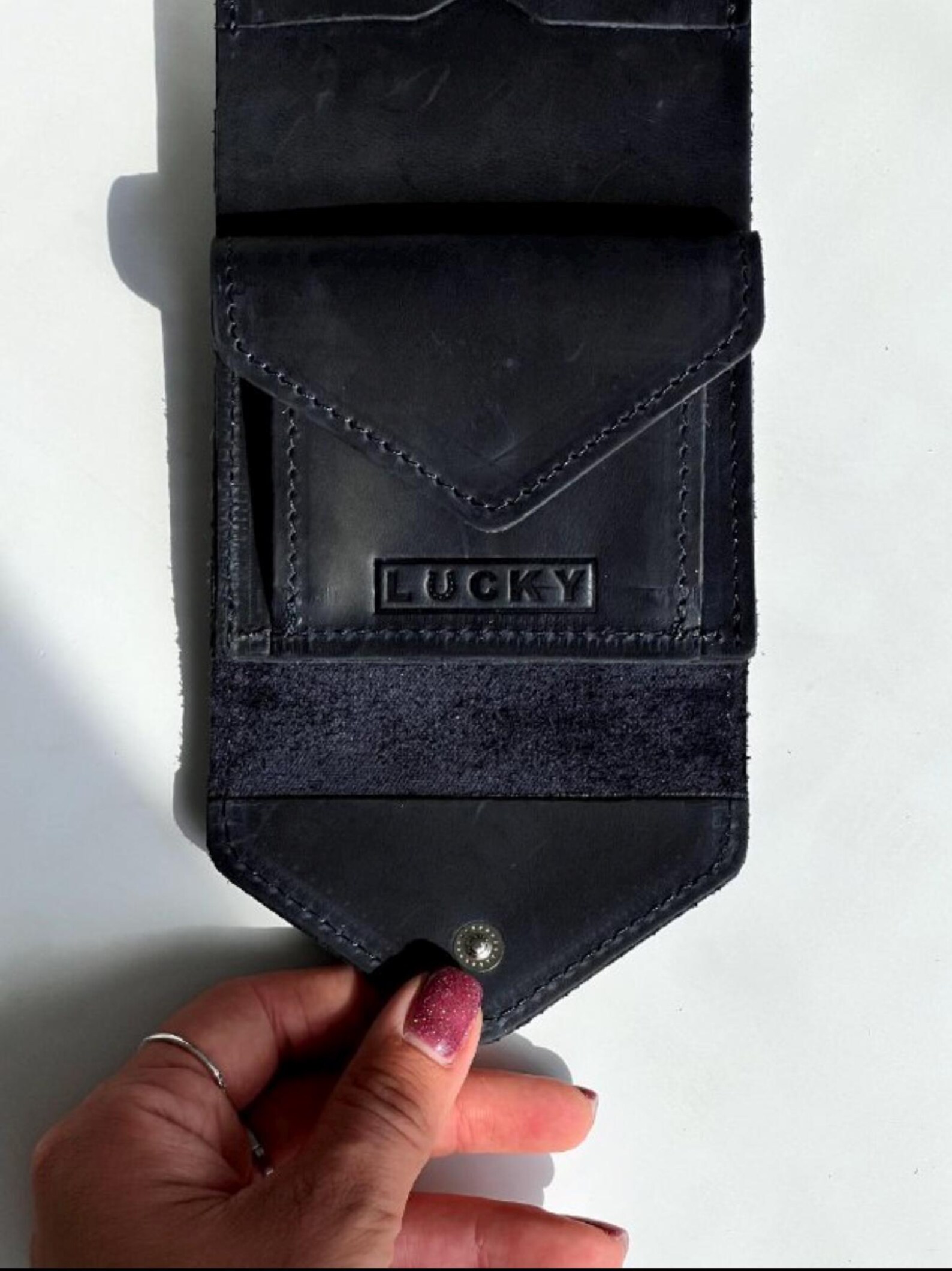 Green Mini Envelope Wallet | Leather Women's Wallet | Small Wallet ...
