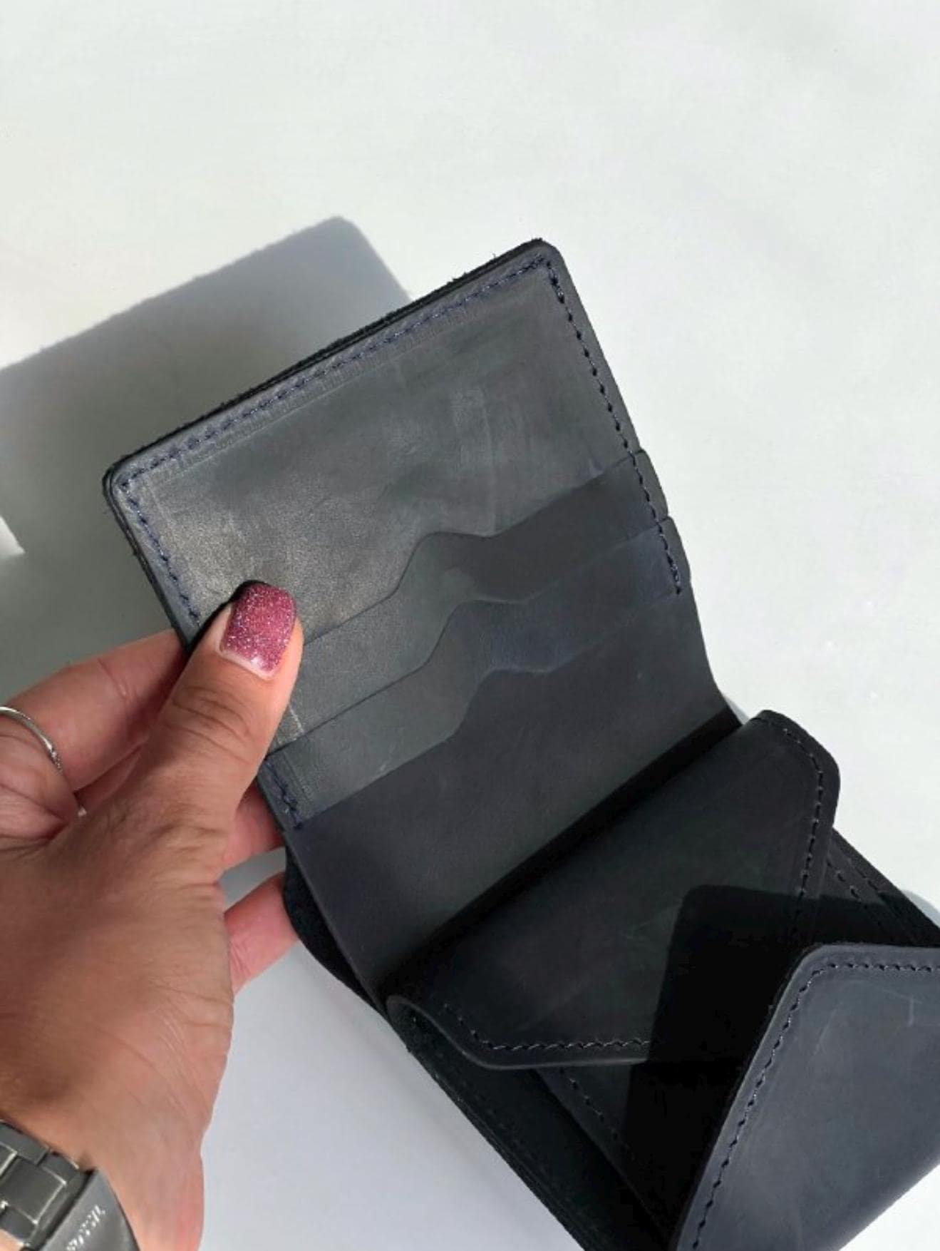 Green Mini Envelope Wallet | Leather Women's Wallet | Small Wallet ...