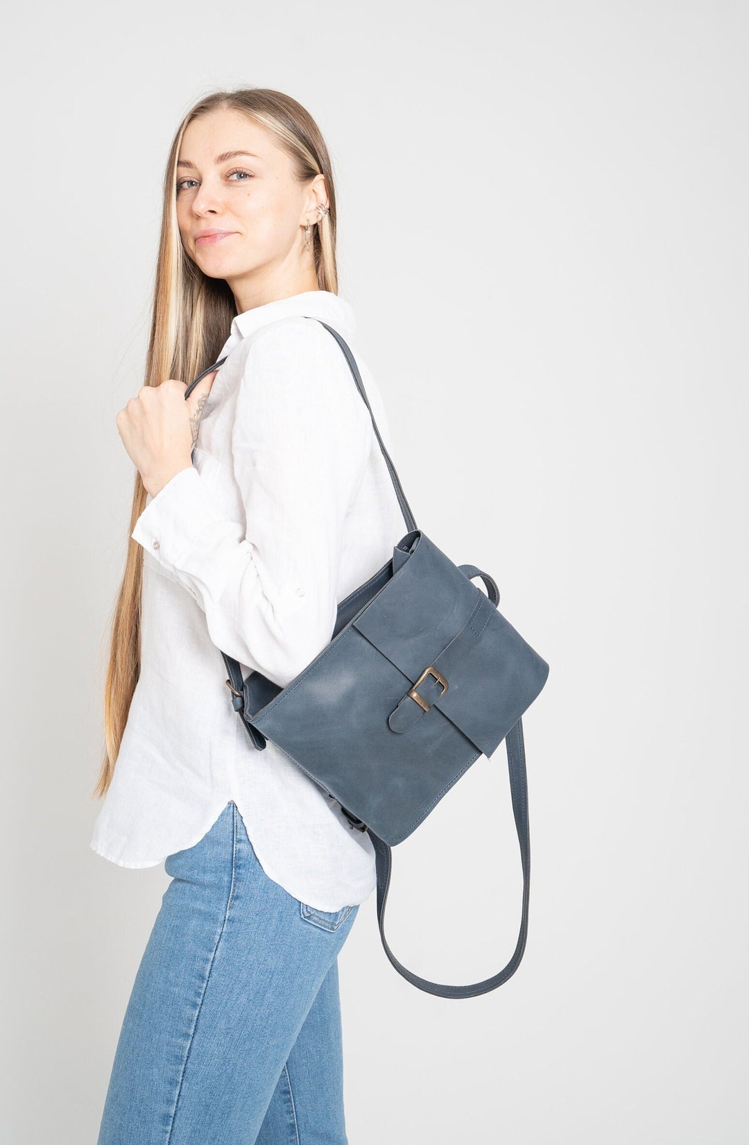 Leather Backpack Women Mini Leather Backpack Leather Satchel Women ...