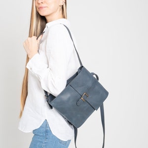 Leather Backpack Women Mini Leather Backpack Leather Satchel Women ...