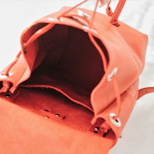 Red Women Leather Backpack,school Rucksack,satchel Leather Backpack ...