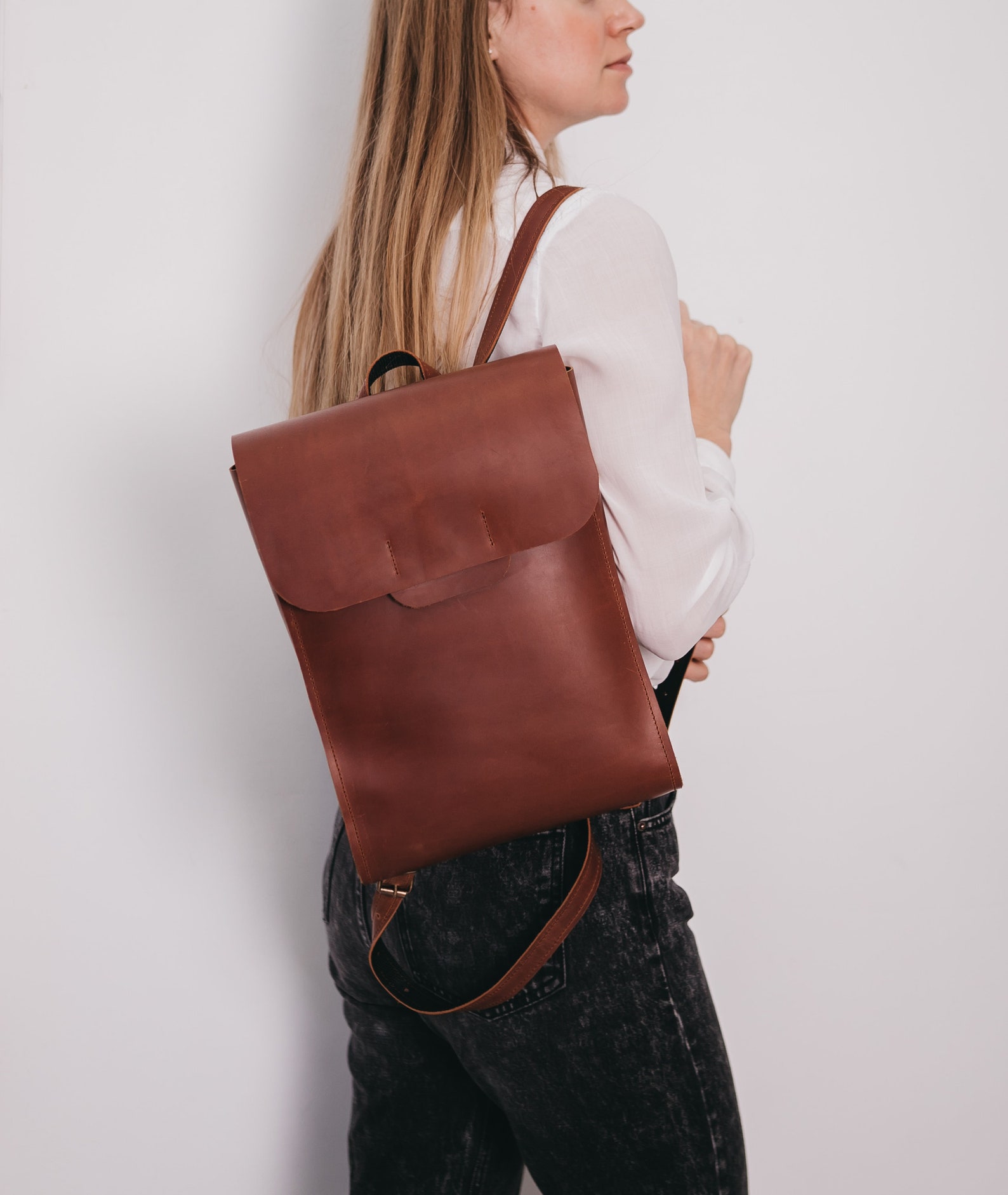 Leather Backpack Womenlaptop Travel Rucksack Leatherleather - Etsy
