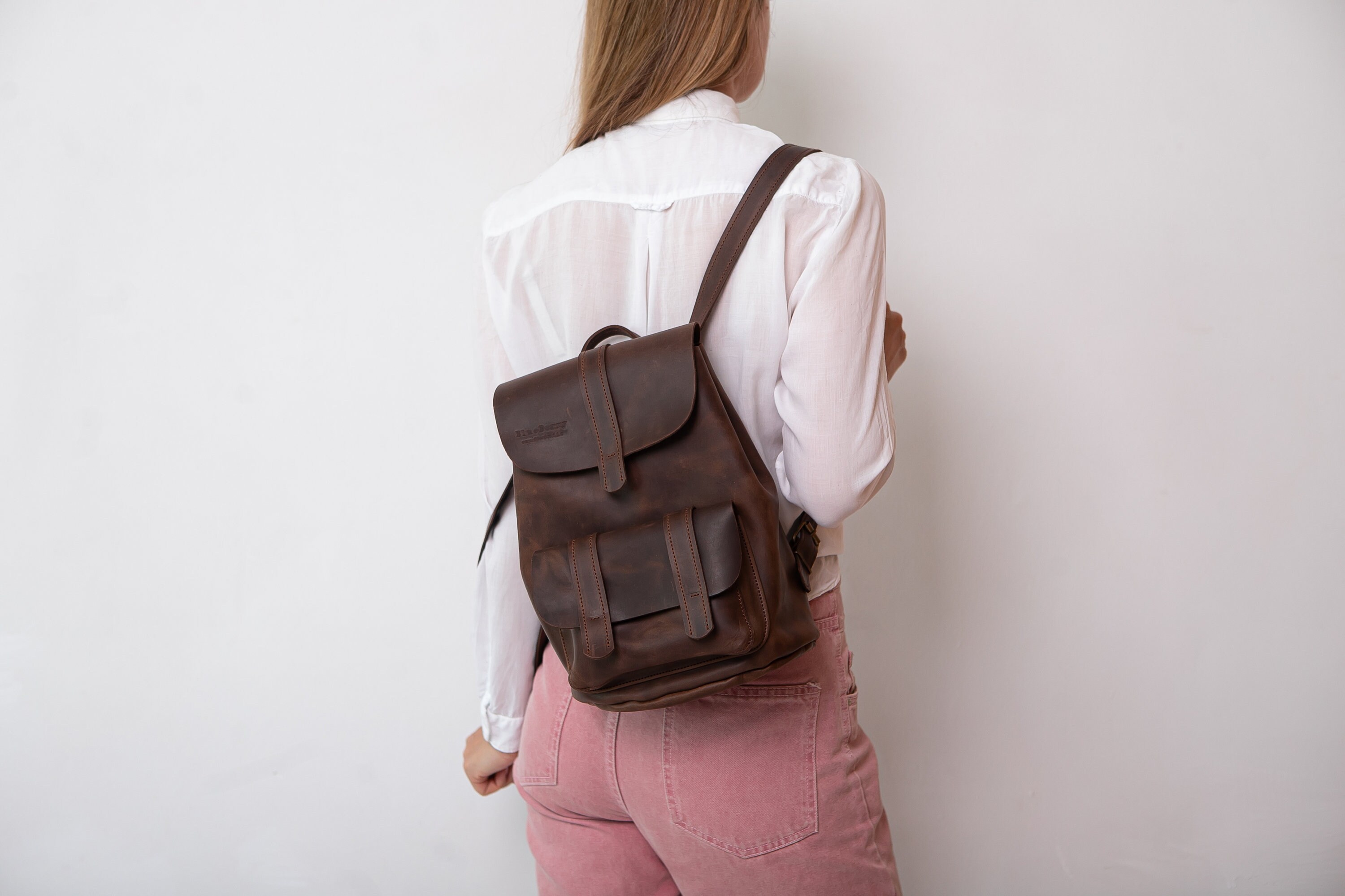 Satchel Leather Backpackmini Leather Backpackwomen Leather - Etsy