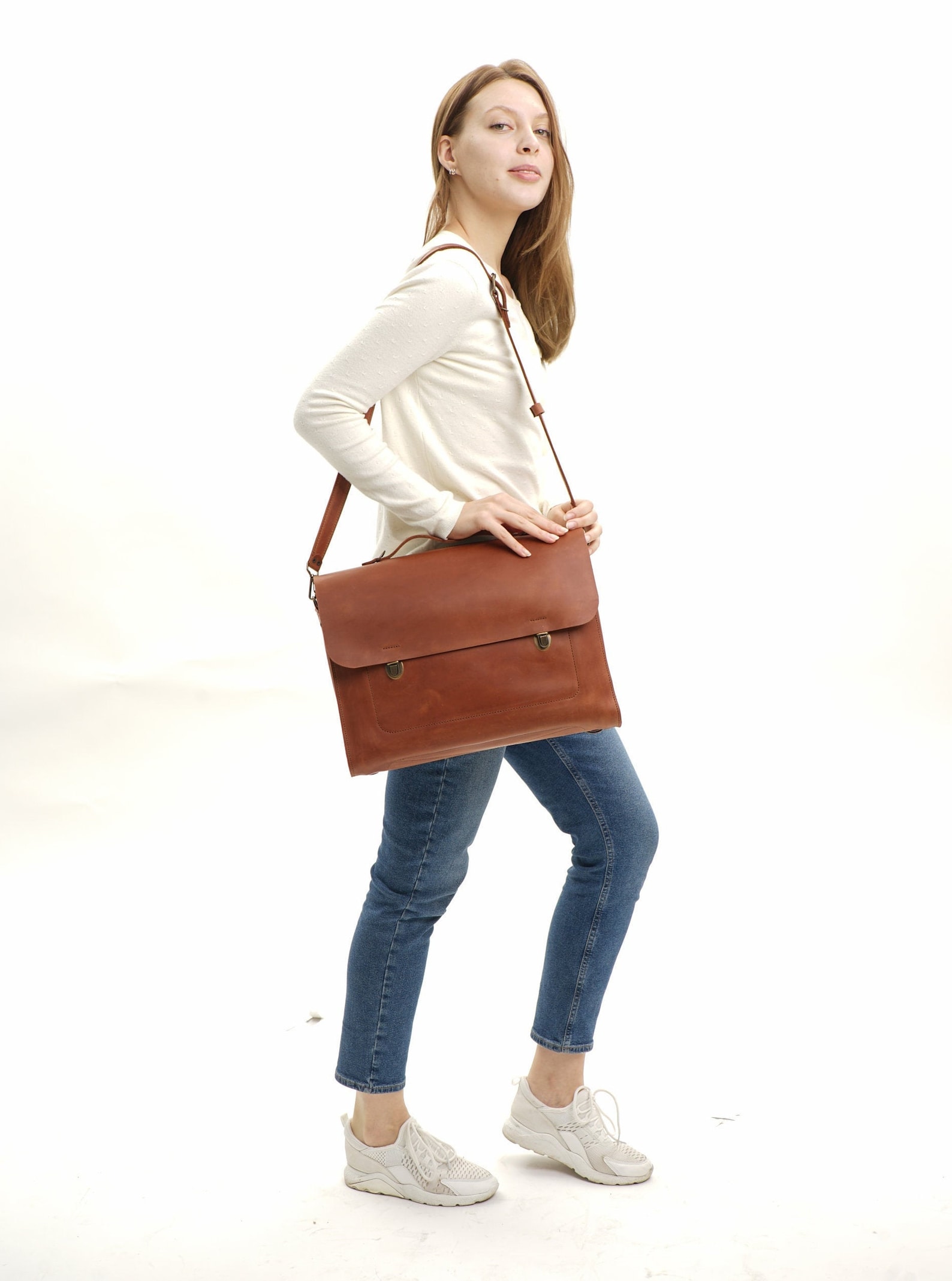 Leather Backpack Women,leather Briefcase Women,leather Satchel, Laptop ...