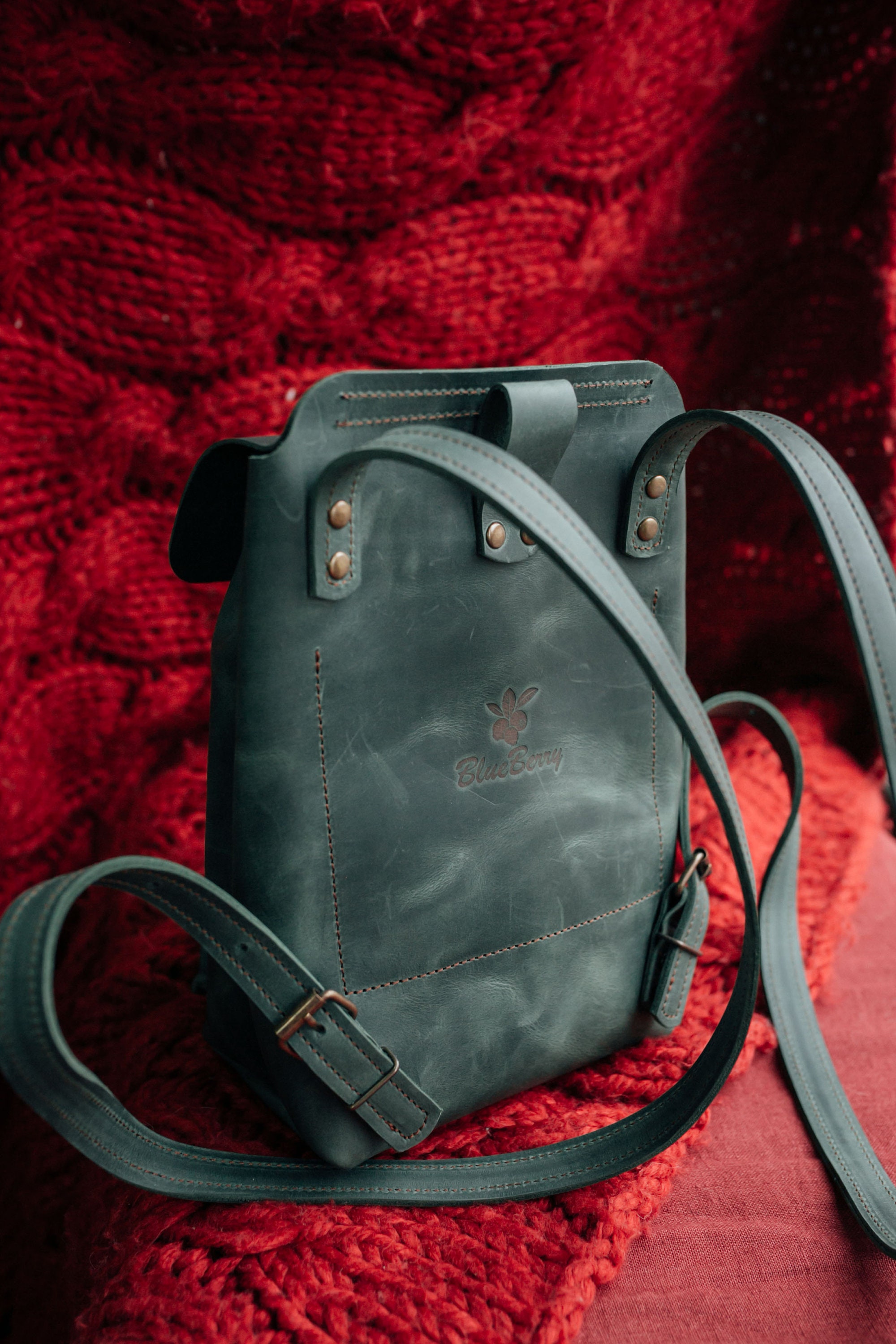 Red Women Leather Backpack,school Rucksack,satchel Leather Backpack ...