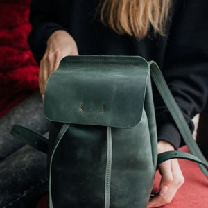 Red Women Leather Backpack,school Rucksack,satchel Leather Backpack ...