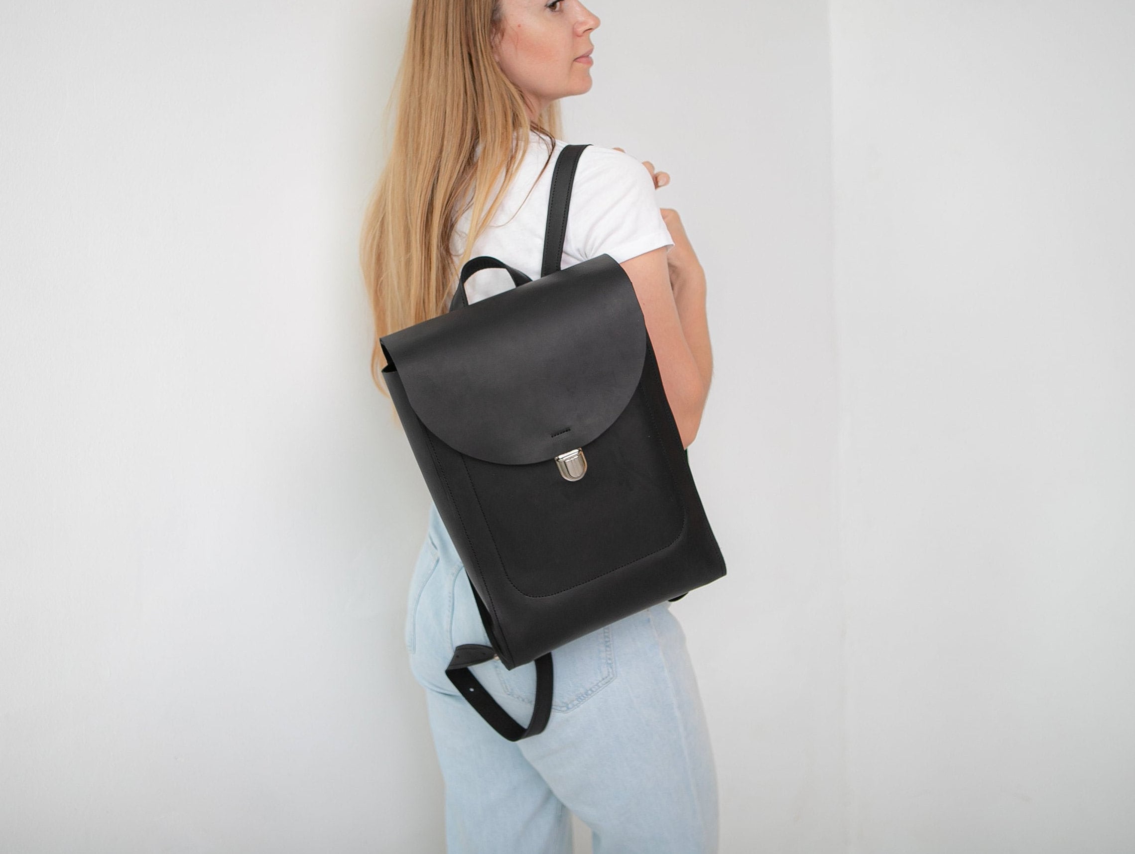 Leather Backpack WomenLaptop backpackTravel Rucksack | Etsy