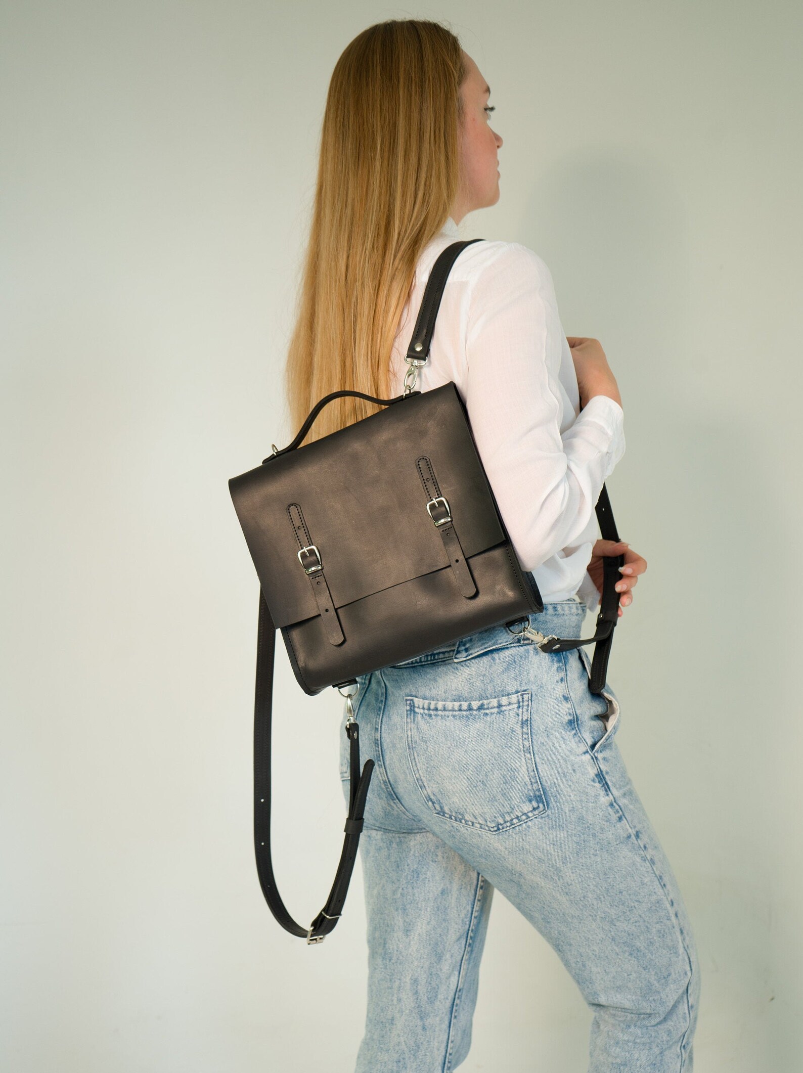 Mini Backpack Leatherleather Backpack Womenleather Crossbody | Etsy