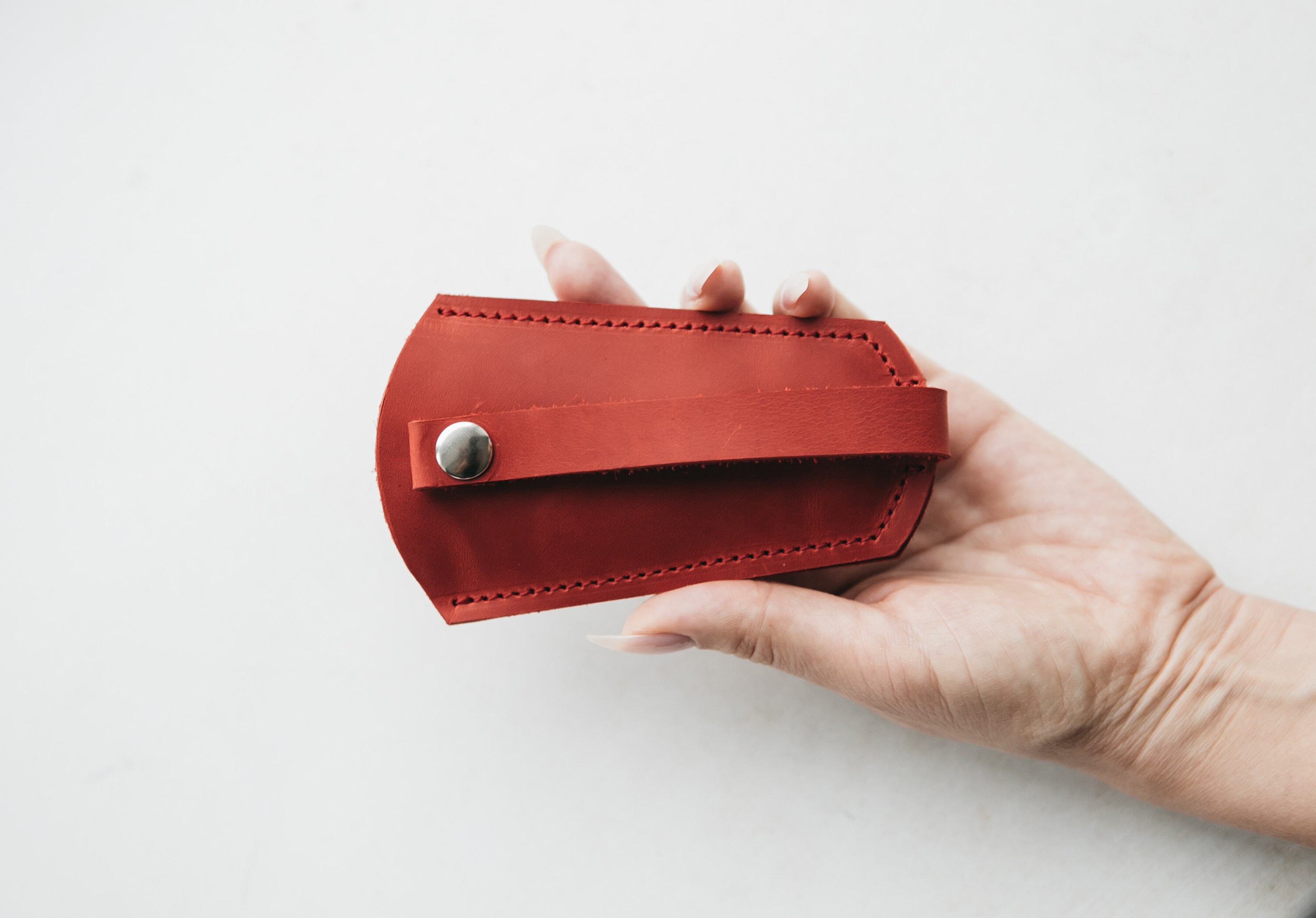 Leather Key Holderkeychain Key Pouch Handmade Key Casegift | Etsy