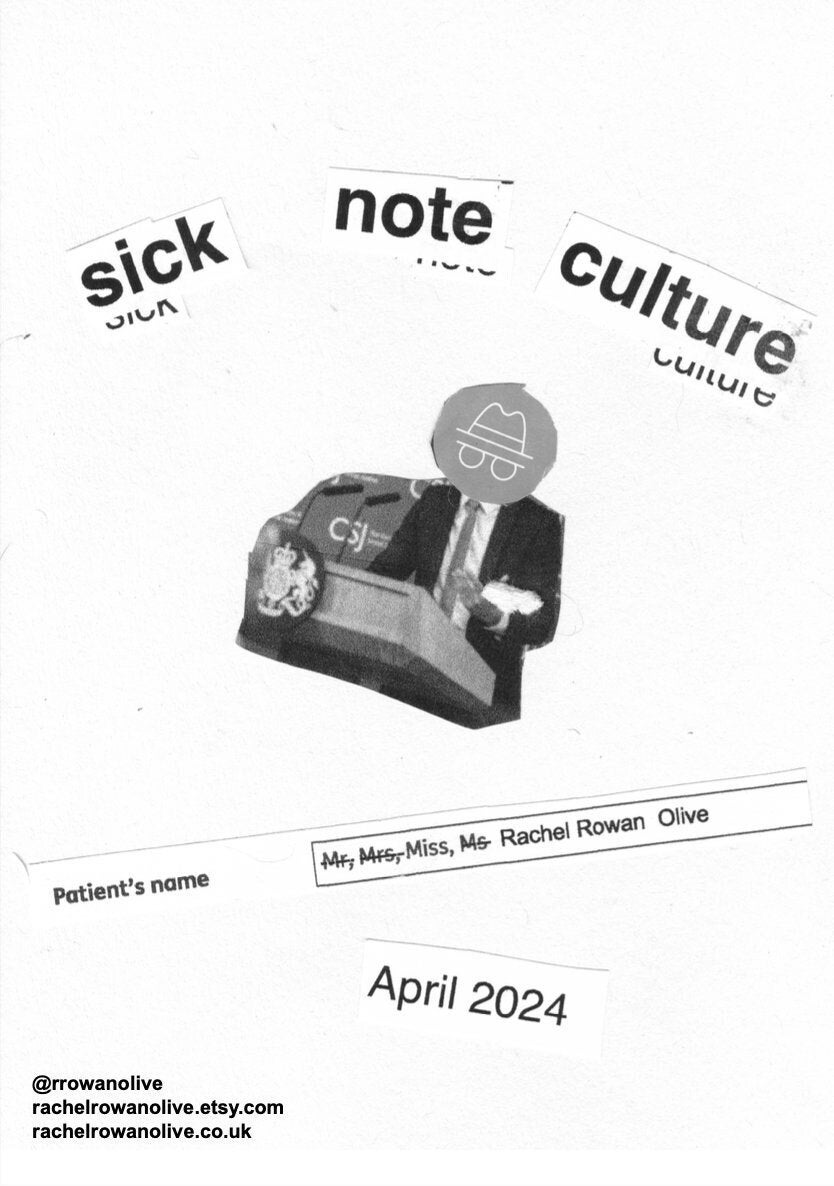 SICK NOTE CULTURE: a Zine About Disability, Fear & Resistance - Etsy UK