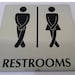 FUNNY BATHROOM SIGN Cross Legs Unisex Restroom Sign Plaque | Etsy