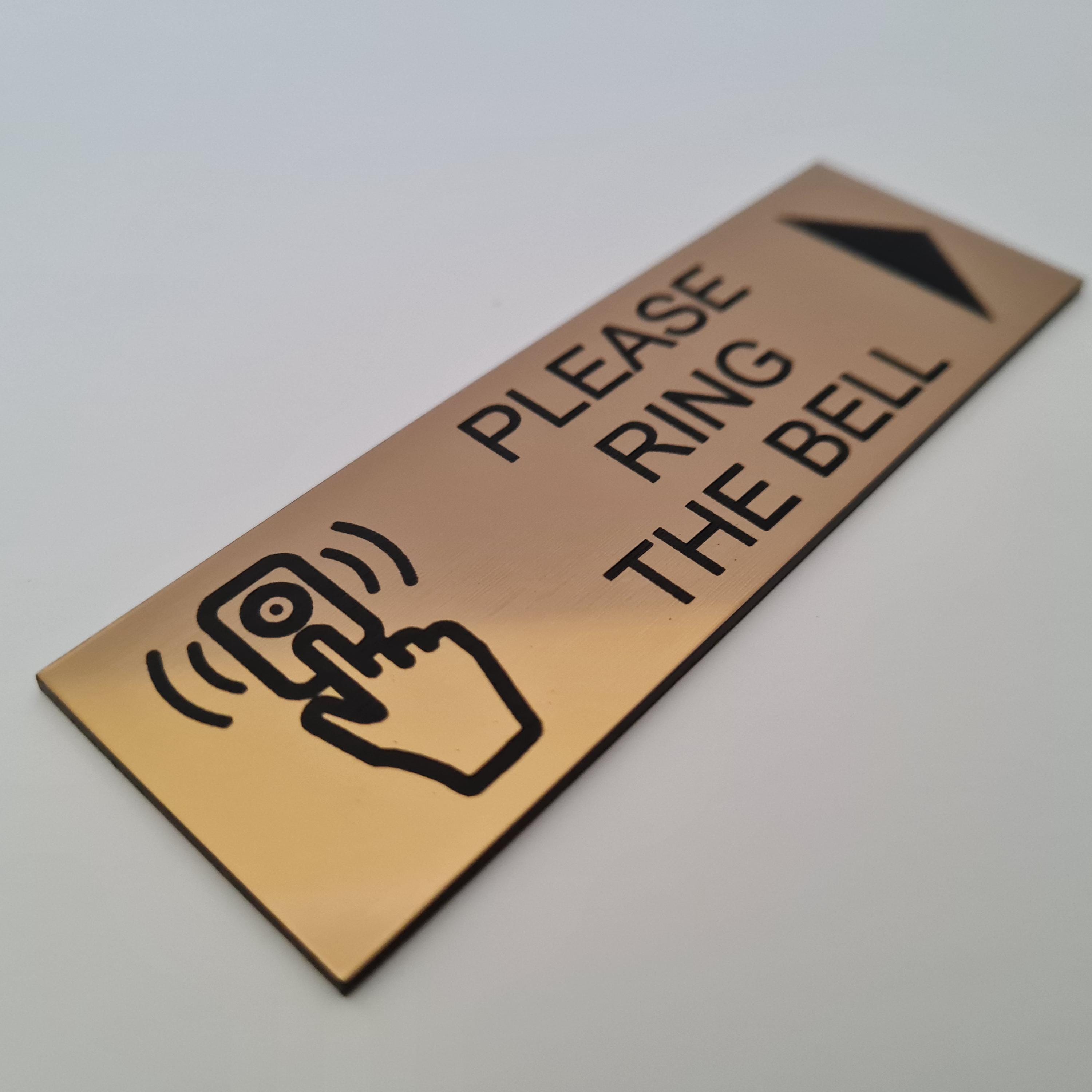 Please Ring the Bell Sign Plaque With Right Arrow and Graphic - Etsy