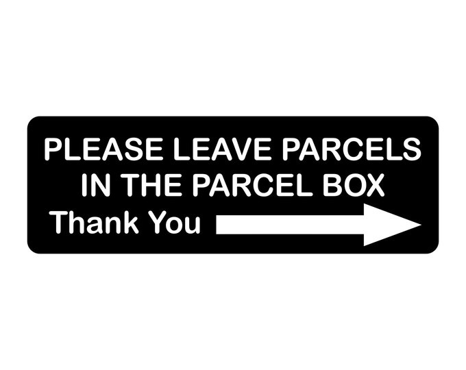Parcel & Delivery Sign | Please Leave Packages Here Notice - Etsy UK