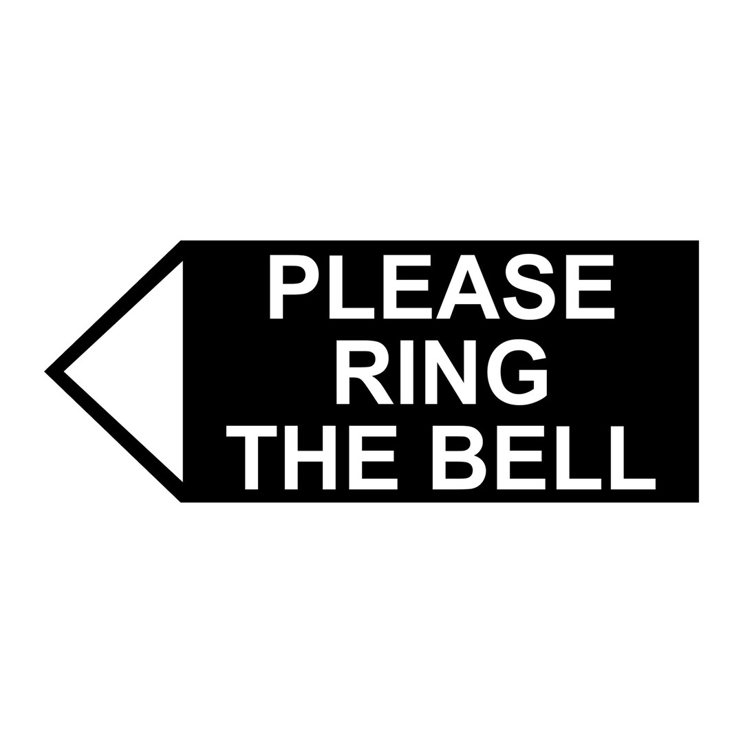 Please Ring the Bell Sign Plaque With Left Triangle Arrow - Etsy