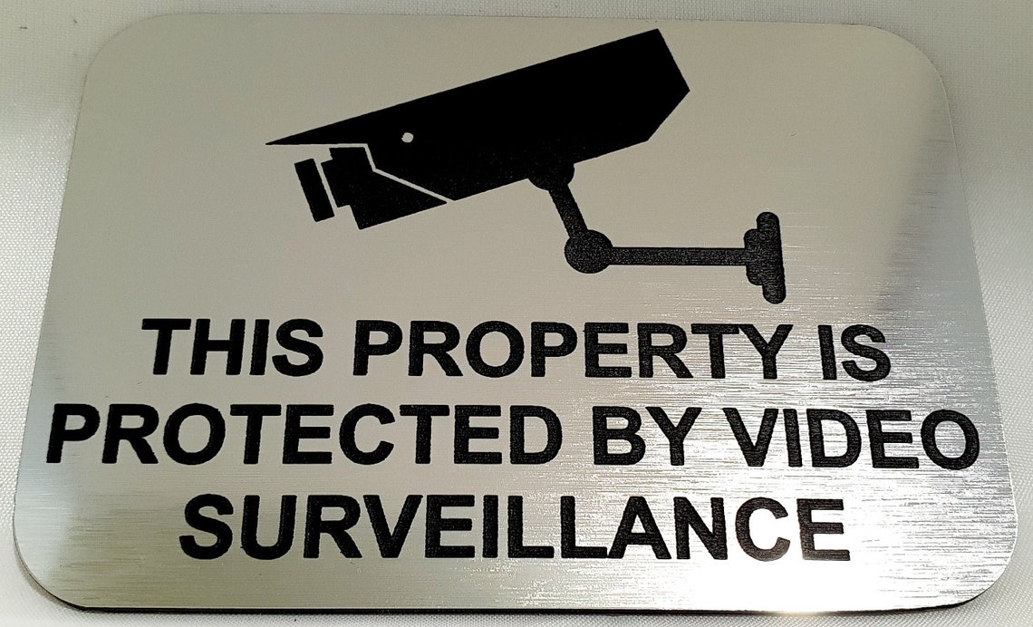 This Property is Protected by Video Surveillance Sign Plaque | Etsy