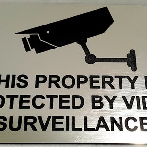 This Property is Protected by Video Surveillance Sign Plaque CCTV ...