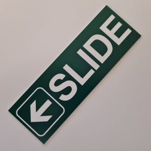Slide With Left Arrow Sign Plaque - Etsy