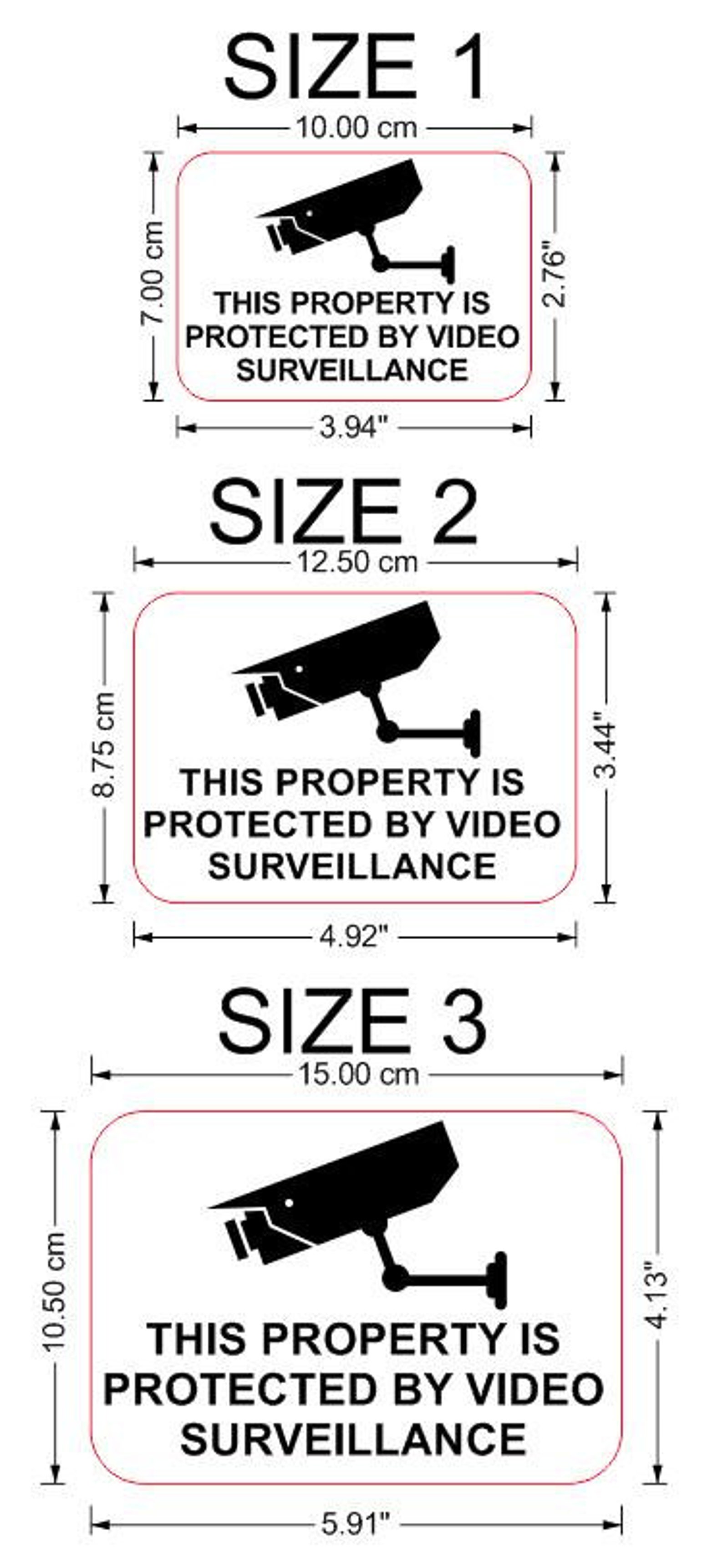 This Property is Protected by Video Surveillance Sign Plaque | Etsy
