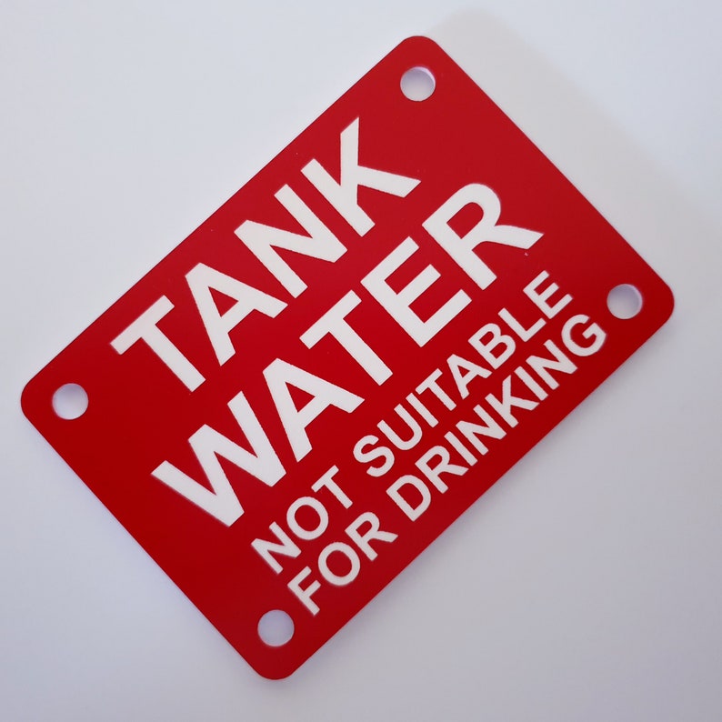 Tank Water Not Suitable for Drinking Sign Plaque - Etsy