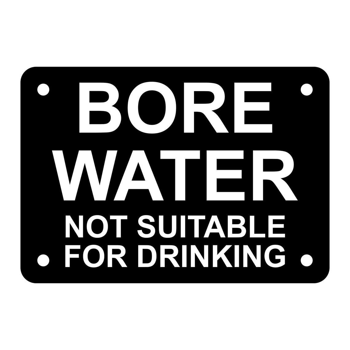 Bore Water Not Suitable for Drinking Sign Plaque - Etsy
