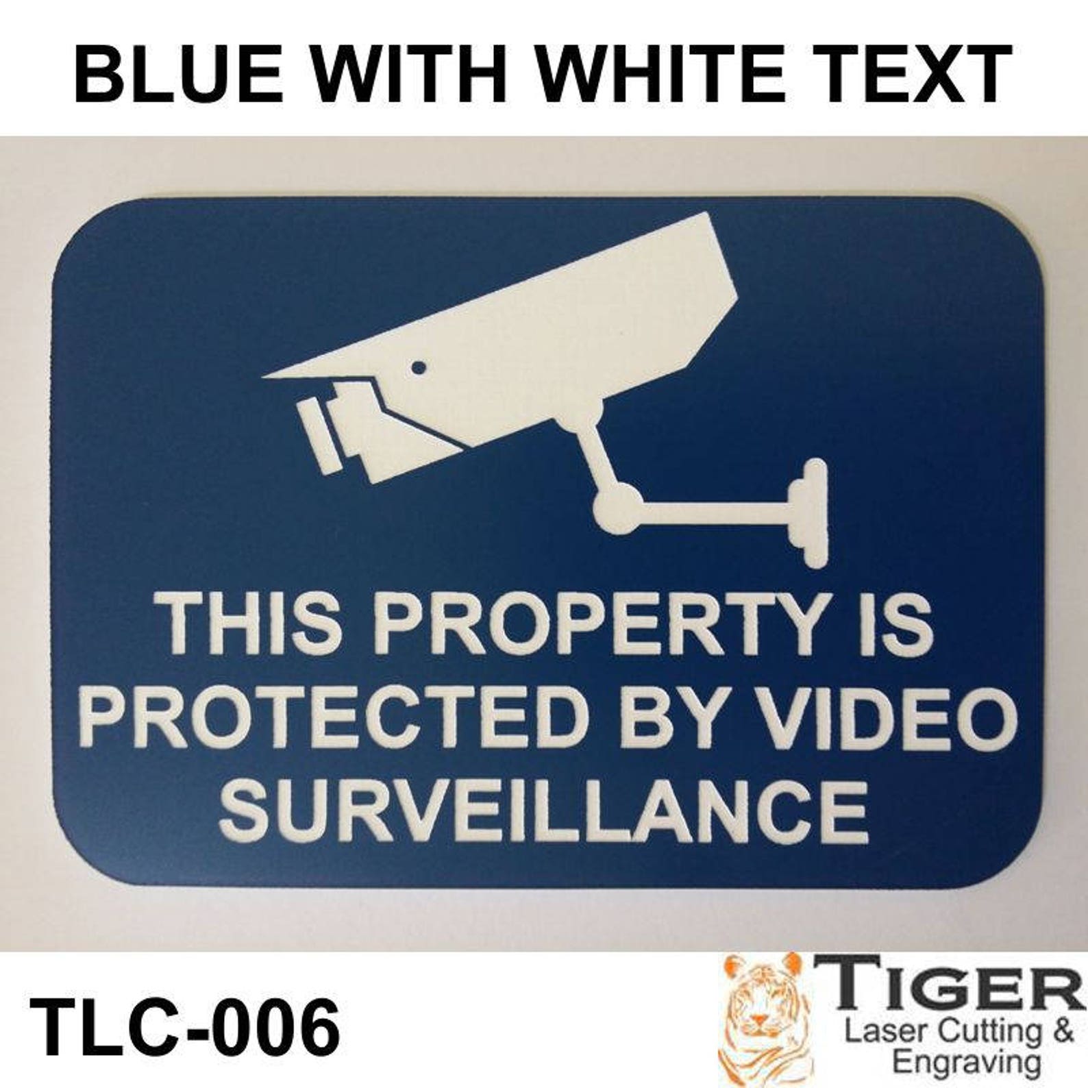 SECURITY CCTV WARNING Sign Video Surveillance Sign 10CM X | Etsy