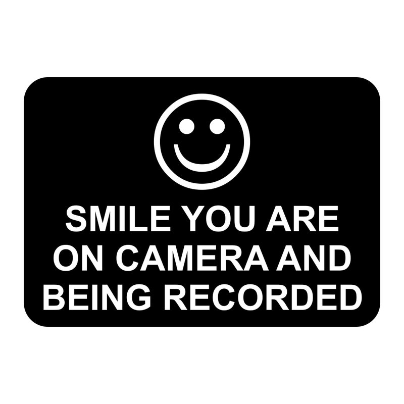 You Are Being Recorded Sign - Etsy