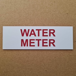 Water Meter Sign Plaque - Etsy