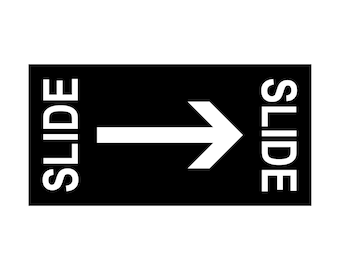 Slide to Open Wooden Sign, Sliding Door , Slide With Left Right Arrow ...