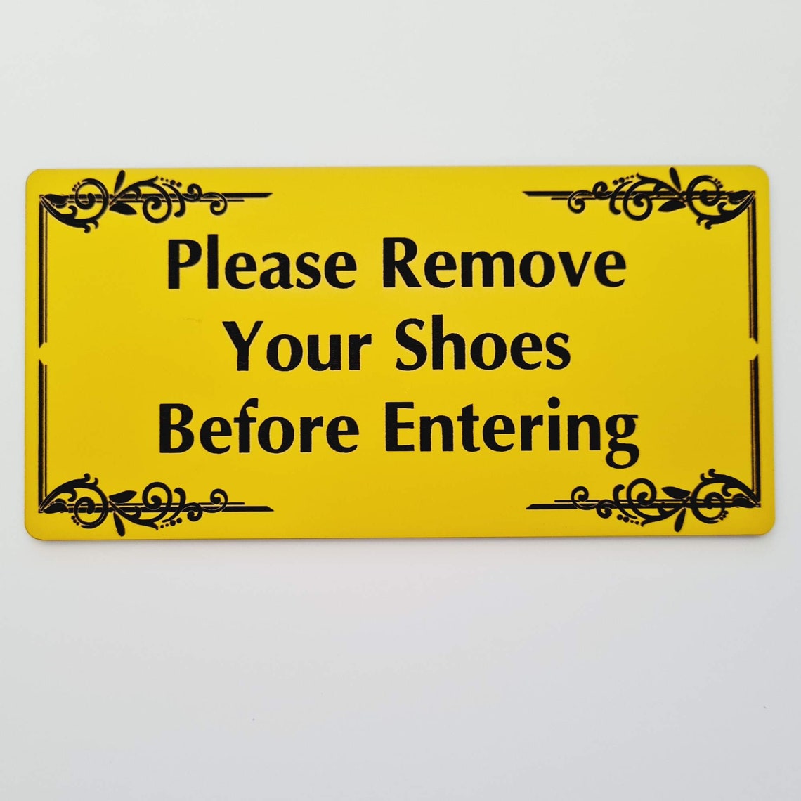 Please Remove Your Shoes Before Entering Sign Plaque | Etsy