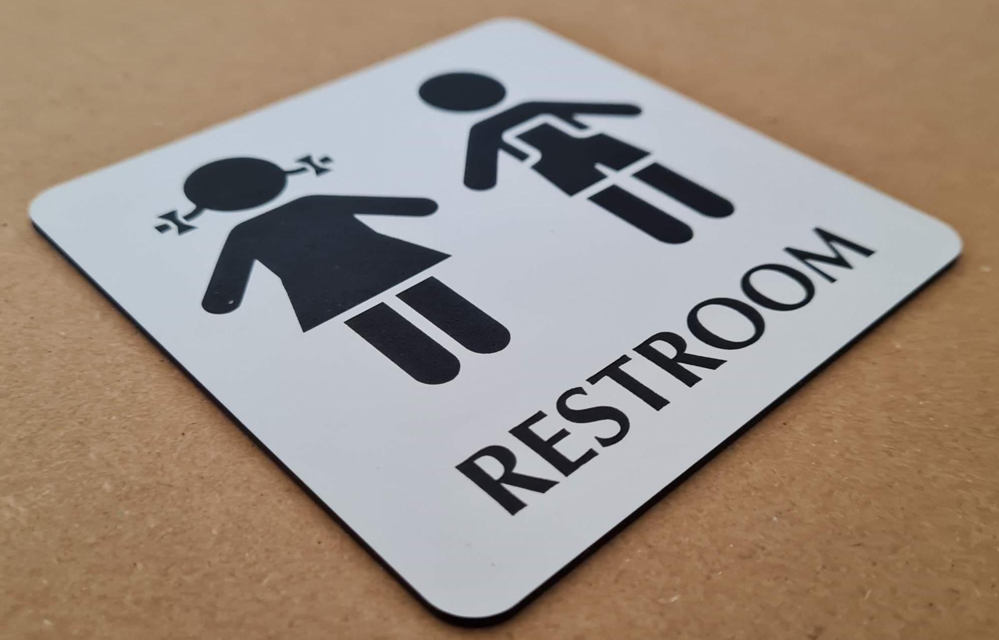Preschool Unisex Girl Boy Kids Restroom Sign Plaque - Etsy