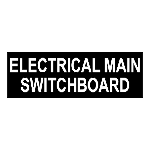 Electrical Main Switchboard Sign Plaque | Etsy