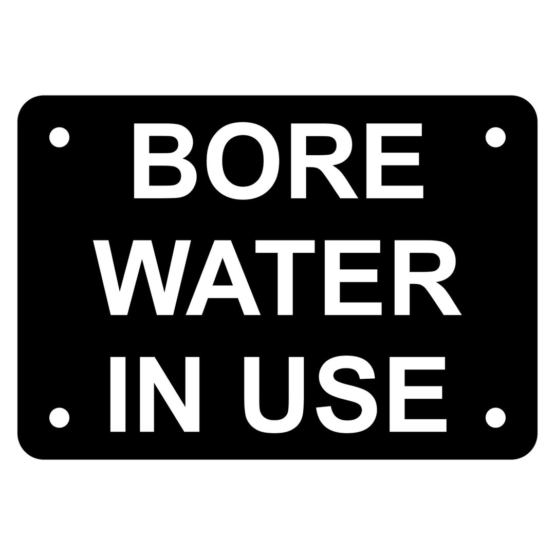Bore Water in Use Sign Plaque - Etsy