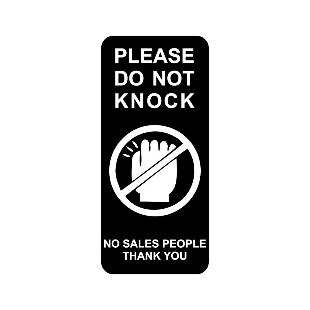Please DO NOT KNOCK - No Sales People Thank You Sign Plaque - Etsy