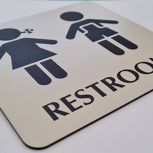 Preschool Unisex Girl Boy Kids Restroom Sign Plaque - Etsy
