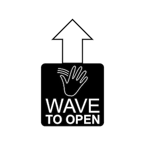 Wave to Open With UP Arrow Sign Plaque - Etsy