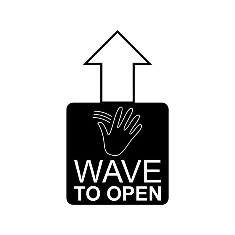 Wave to Open With UP Arrow Sign Plaque - Etsy