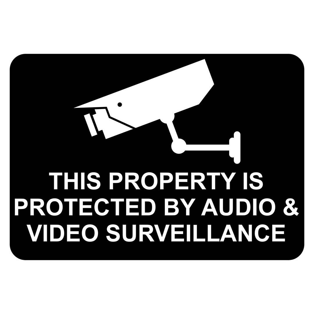 This Property is Protected by Audio & Video Surveillance Sign Plaque ...