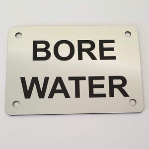 Bore Water Sign Plaque - Etsy Australia