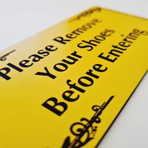 Please Remove Your Shoes Before Entering Sign Plaque - Etsy