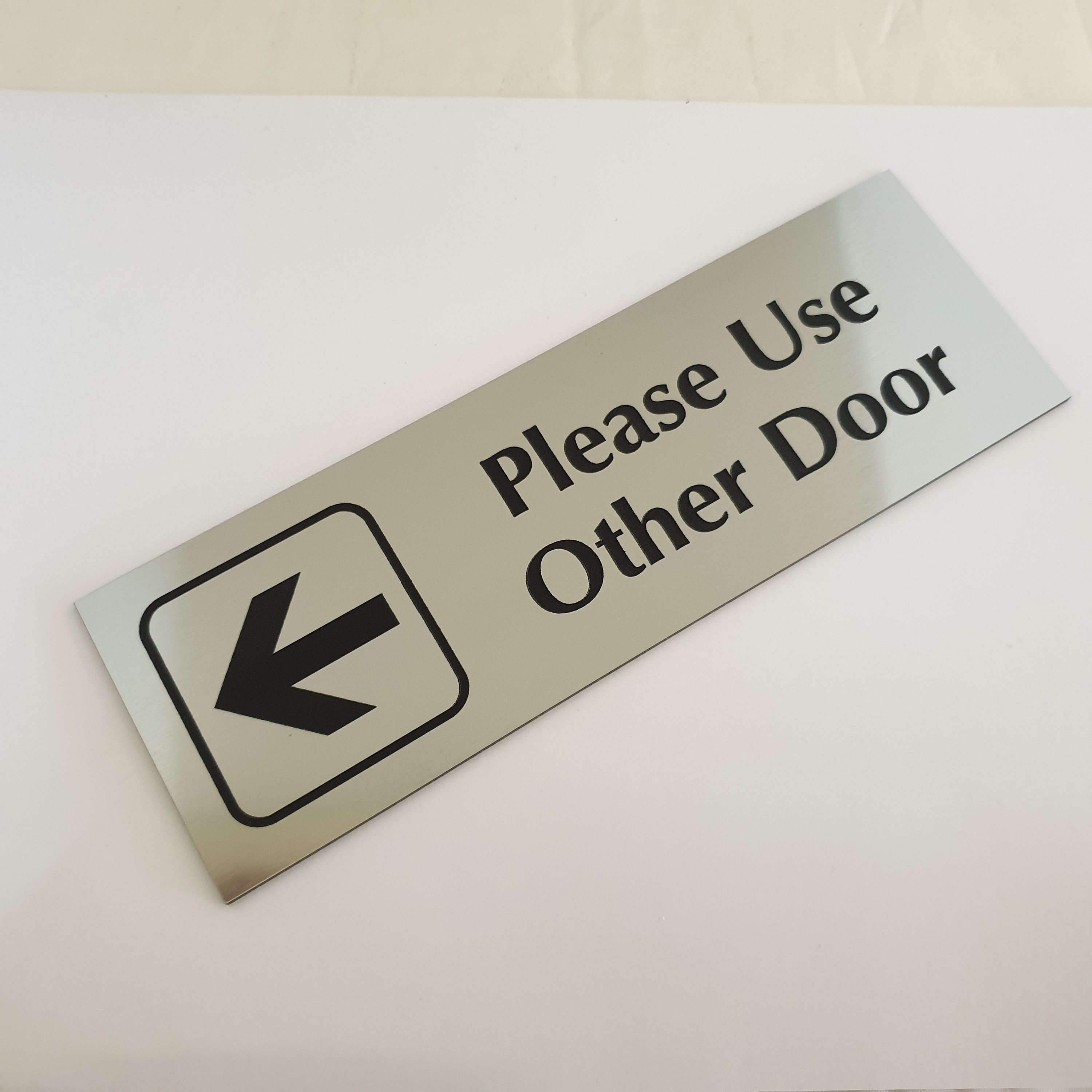 Please Use Other Door Sign Plaque With Left Arrow Graphic - Etsy Canada