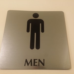Men Toilet Sign Plaque Etsy