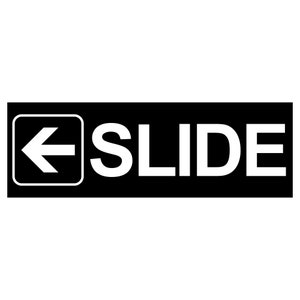 Slide With Left Arrow Sign Plaque - Etsy